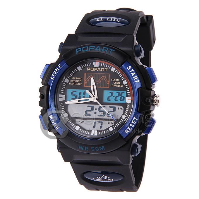 Waterproof Analog-digital Quartz Sport Wrist Watch for Men