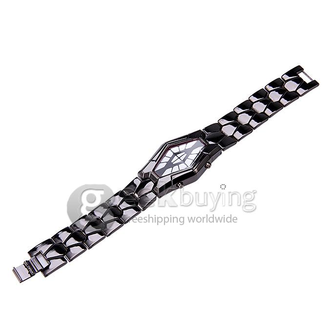 Men's Snake Head Design Dial LED Watch with Stainless Steel Strap