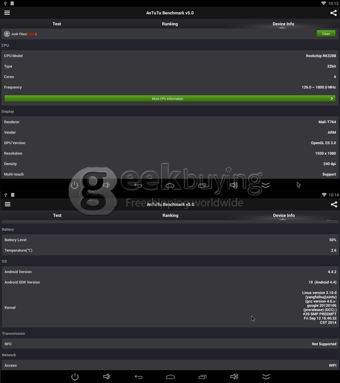 Q8 RK3288 Quad Core 1.8GHz Android 4.4 TV BOX 2G/8G 2.4/5G WIFI BT