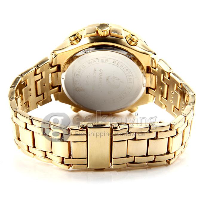 LED Analog & Digital Quartz Gold Wrist Watch for Man