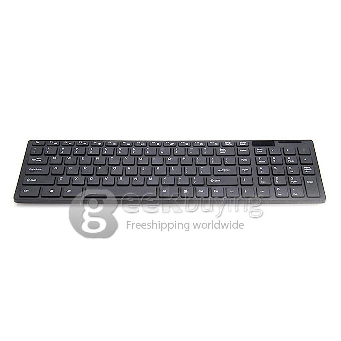 2.4GHz Wireless 102-key Keyboard with Protector Film + Mouse Set - Black