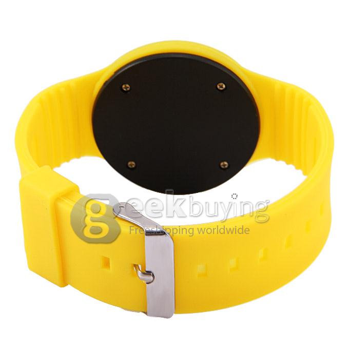 Unisex Rubber Band LED Digital Wrist Watch with Touch Button