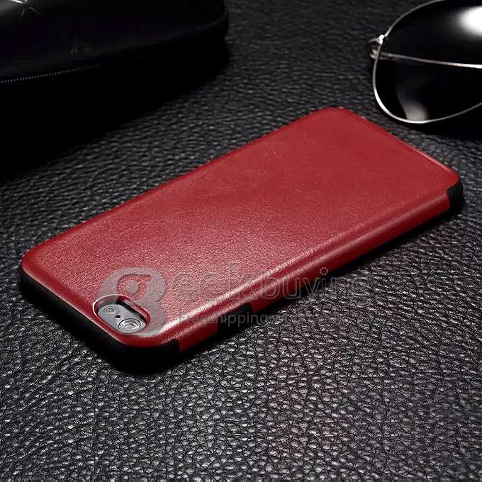 New Luxury TPU Leather Back Case Cover For iPhone 6 Plus - Red