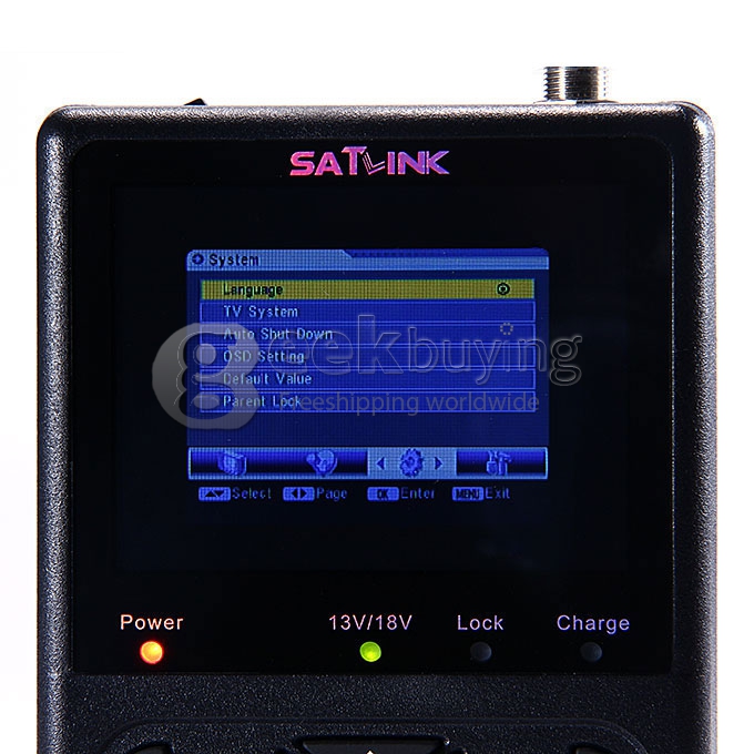 Satlink WS-6906 3.5" DVB-S FTA Digital Satellite Meter