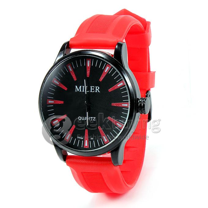 MILER A5039 Unisex Silicone Band Quartz Analog Sport Watch