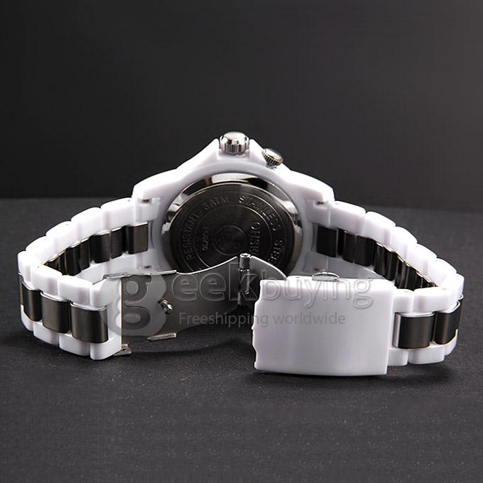 OHSEN LED Ceramics Analog Quartz Sport Waterproof Watch for Man