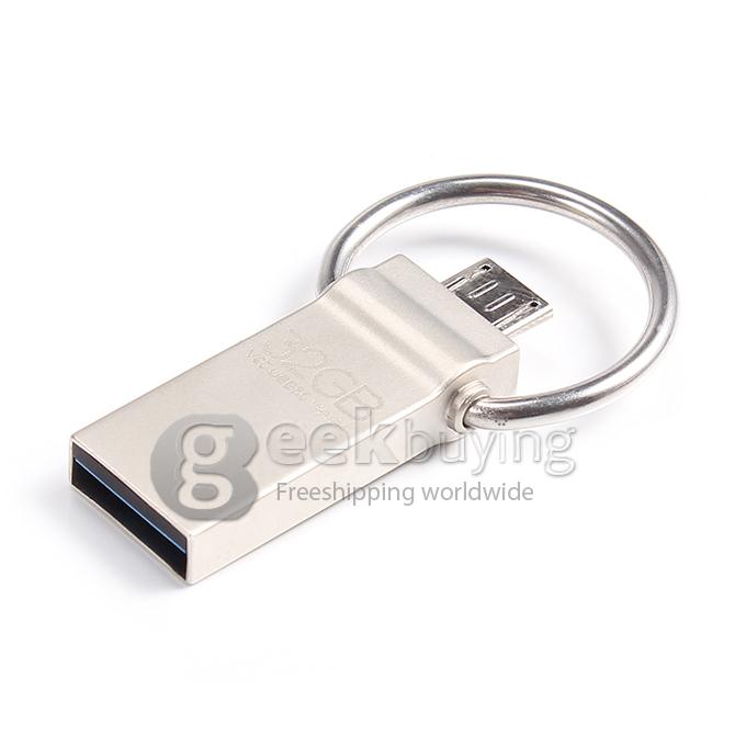 Eaget V90 32G USB 3.0 + OTG Micro USB Flash Drive U Disk Memory Disk