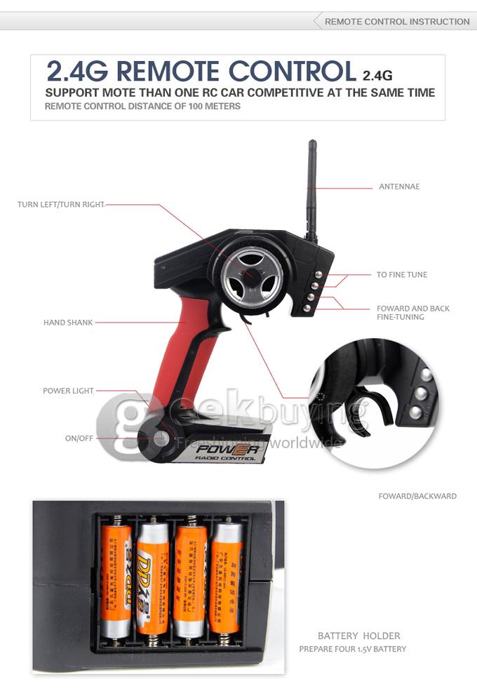 Wltoys A949 4WD High Speed Stunt Off-road RC Car with Transmitter