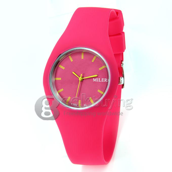 MILER A2064 Unisex Silicone Band Quartz Analog Sport Watch