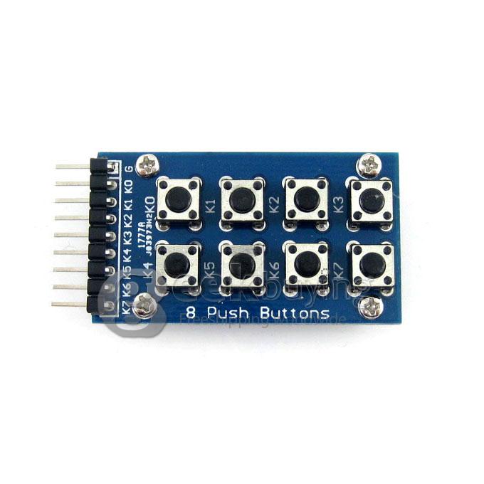 8 Single Push Button in 1 Board 4*2 2*4 Matrix Keyboard Single Key