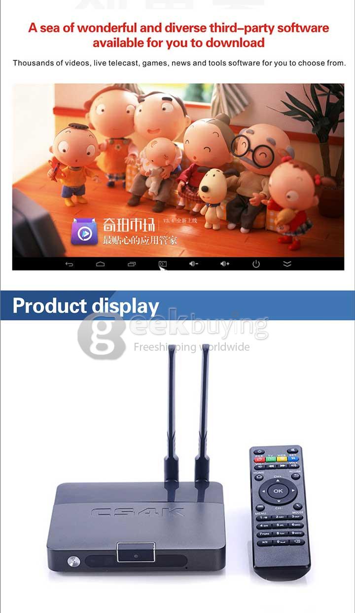 Karaoke CS4K RK3288 Android 4.4 TV BOX 2.4G/5G WIFI 5.0mp Camera