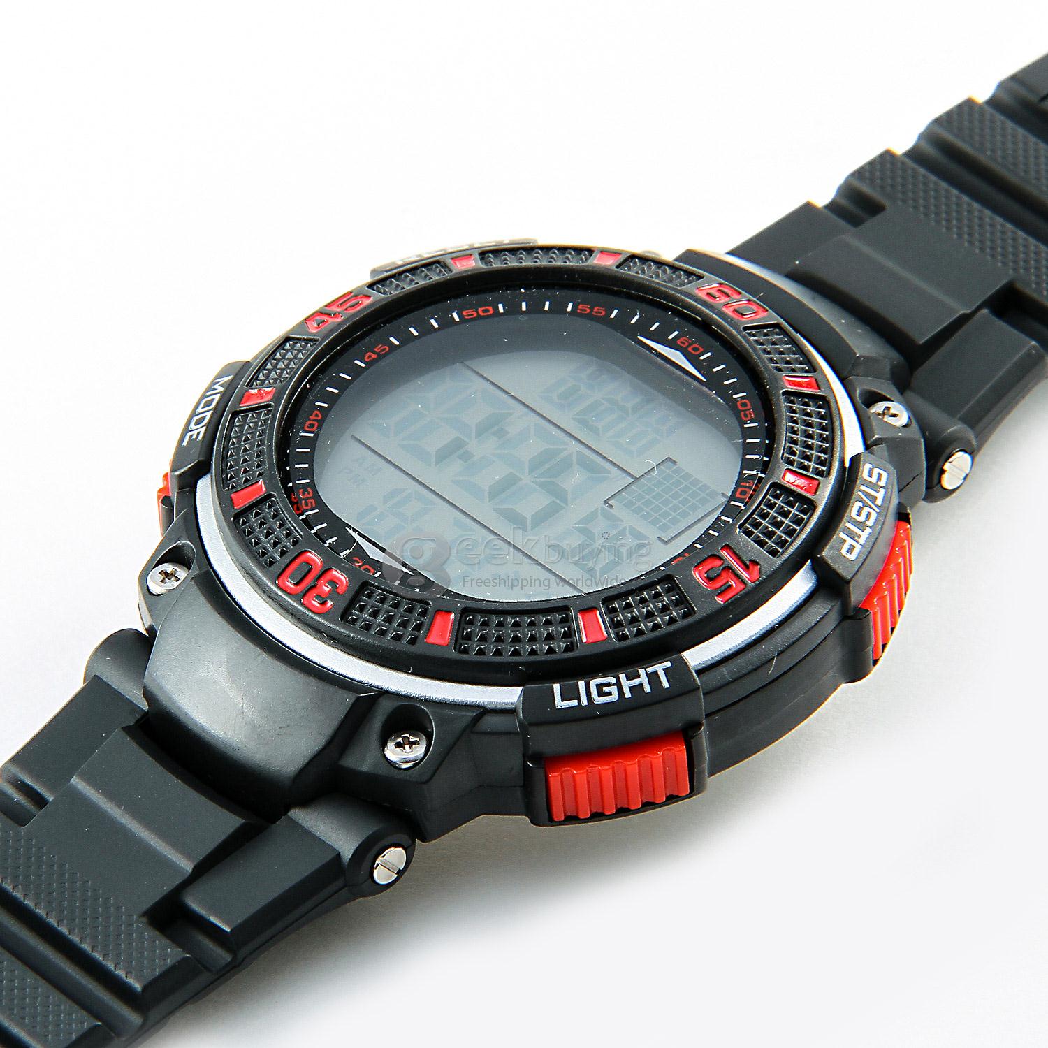 SHHORS 789 LED Rubber Band Digital Sport Quartz Wrist Watch for Man