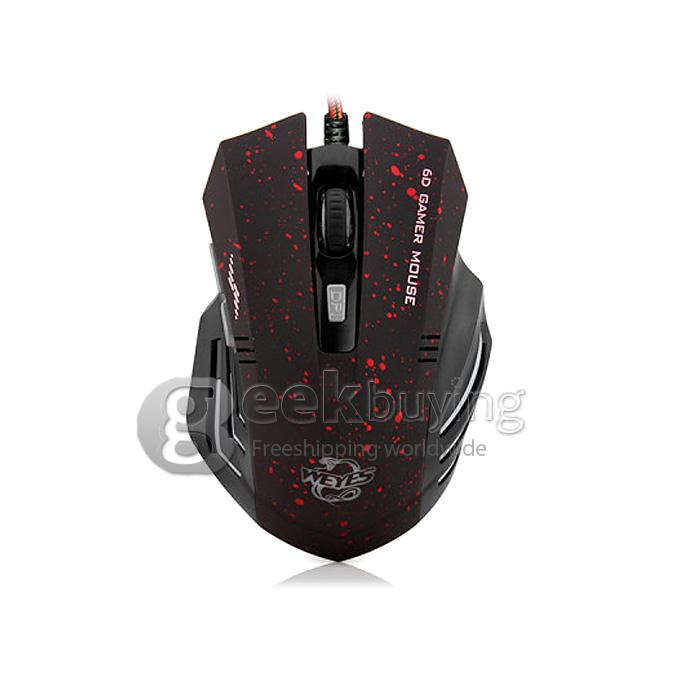 Wired 6-Key USB 2.0 800 / 1000 / 1600 / 2400dpi Optical Gaming Mouse