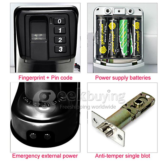 ADEL LS911 Biometric Fingerprint Password Door Lock L-R-Handle-S1