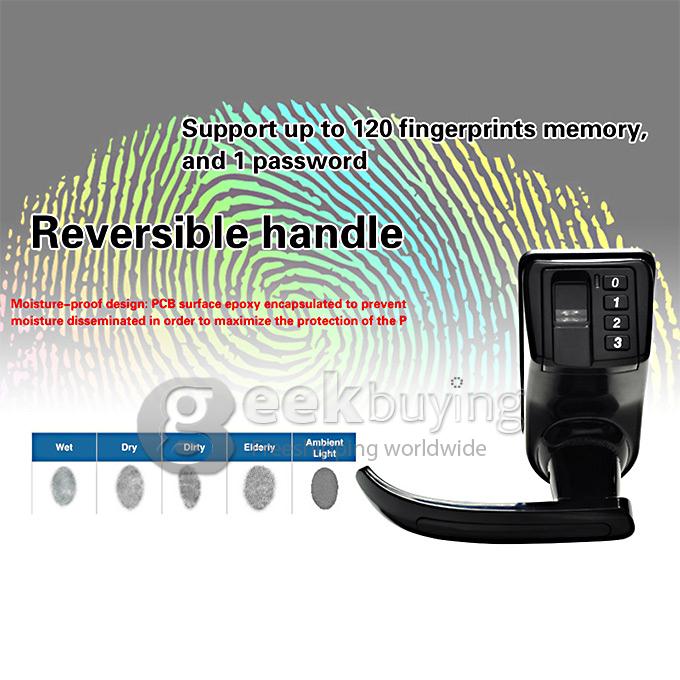 ADEL LS911 Biometric Fingerprint Password Door Lock L-R-Handle-S1