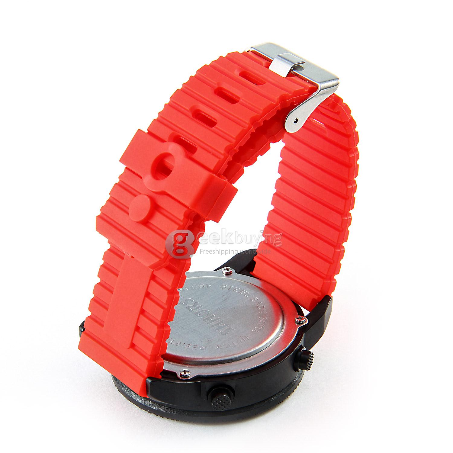 SHHORS 809 LED Rubber Band Digital Sport Quartz Watch for Man