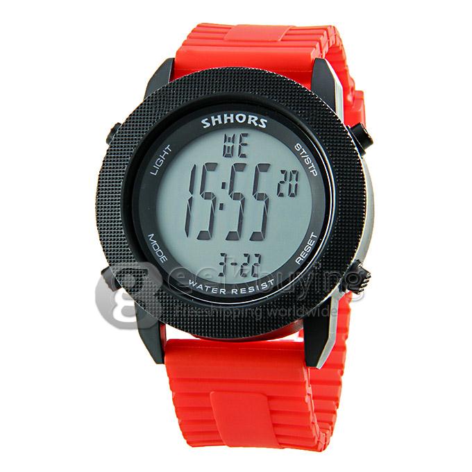 SHHORS 809 LED Rubber Band Digital Sport Quartz Watch for Man