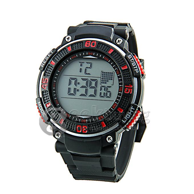 SHHORS 789 LED Rubber Band Digital Sport Quartz Wrist Watch for Man