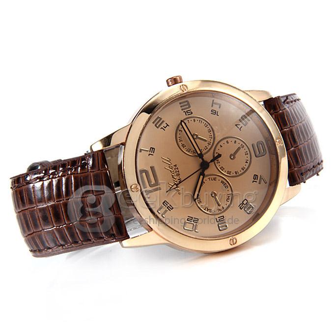 Mundell M-9224 Lady Style Leather Band Analog Watch for Woman