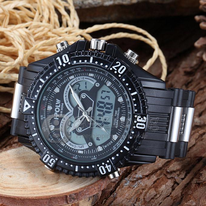 Hpolw 626 Men's Analog-Digital Quartz LED Sport Watch