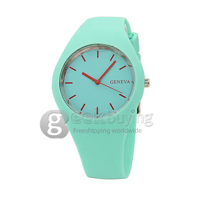 Unisex Childern Jelly Style Rubber Band Analog Quartz Sport Watch