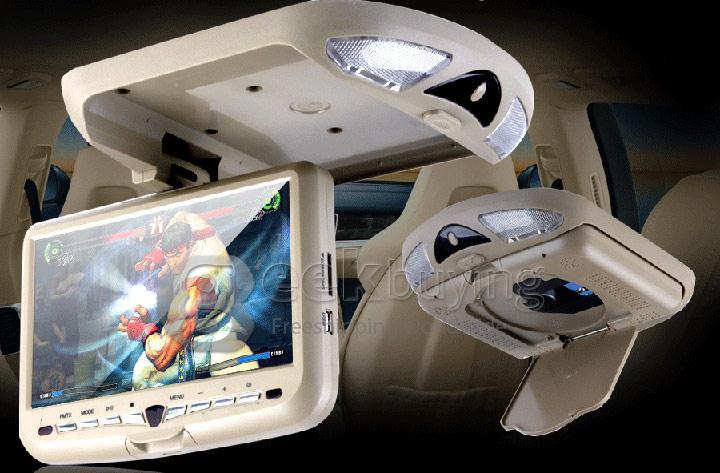 XD906 SUNPLUS 9 Inch Flip Down Roof Mount Car Overhead DVD Player