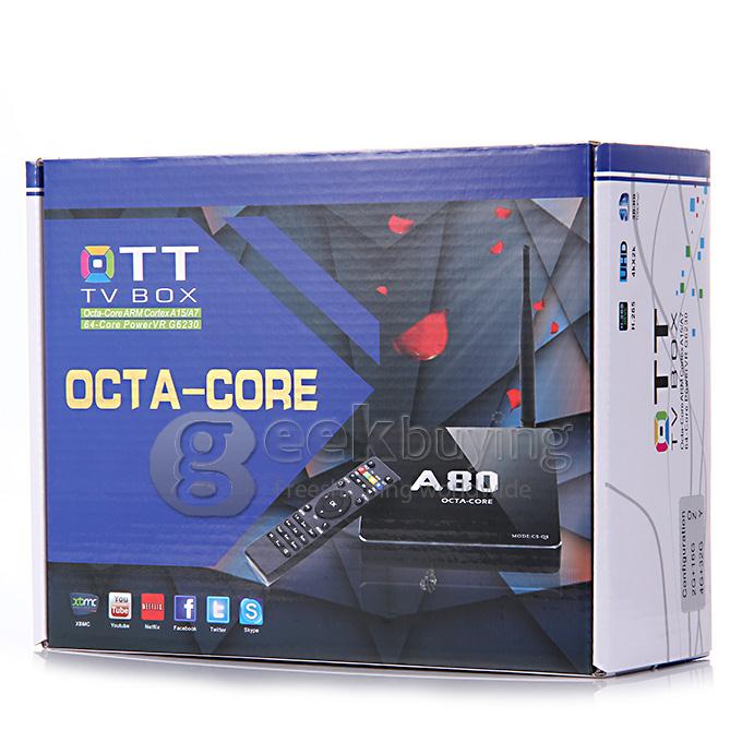 CS-Q8 A80 Octa Core Android Mini PC XBMC 4K 2GB RAM 802.11AC H.265