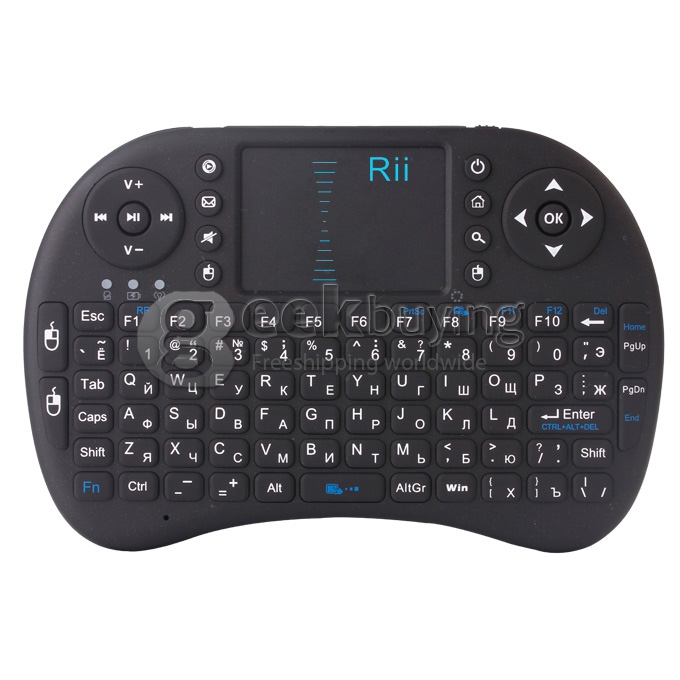 Russian Rii Mini i8 2.4G Wireless Remote Control and Touchpad Russian Rii Mini i8 2.4G Wireless Remote Control and Touchpad