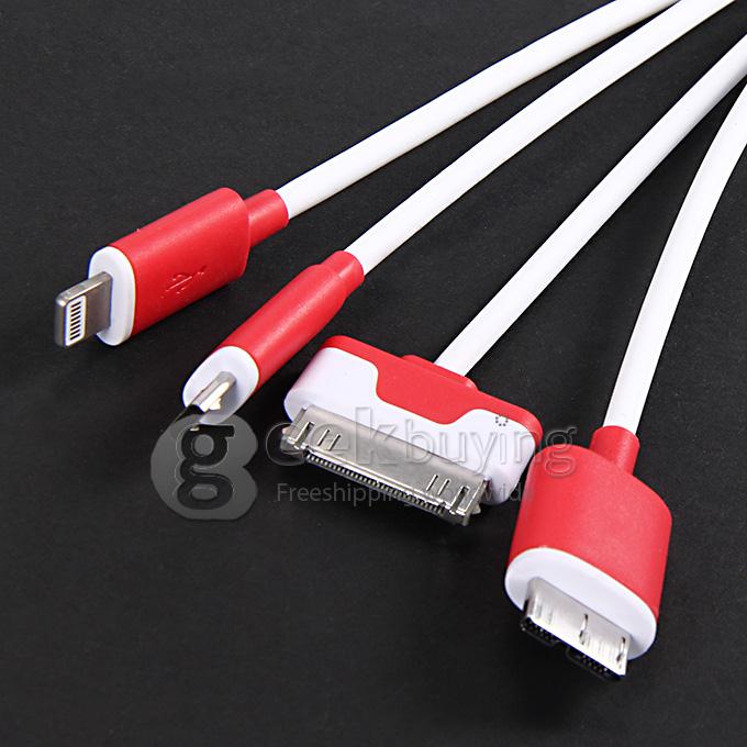 USB / 8 Pin / 32 Pin Charging Cable for iPhone iPad Samsung S5