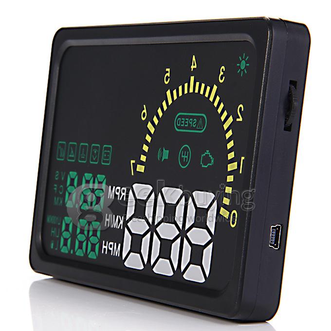 I5 6inch LED OBDII HUD Head Up Display Over Speed Warning