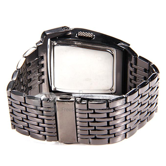 Iron Man Digital LED Steel Band Digital Quartz Wrist Watch for Man