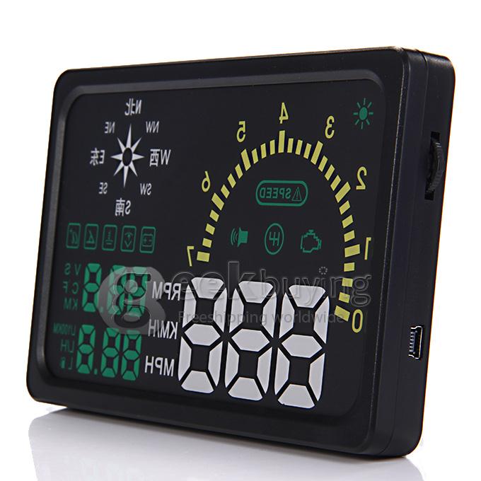 i6 6inch LED HUD Head Up Display OBDII Over Speed Warning