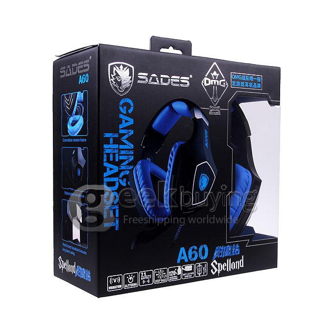 SADES A60 USB Wired 7.1 Surround Sound Gaming Stereo Headset with MIC