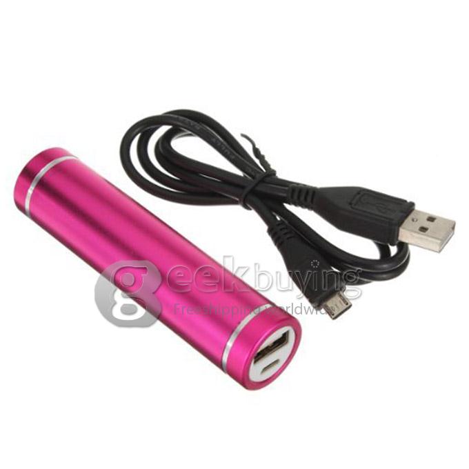 Portable Mini Cylinder 1300mAh USB Power Bank External Battery Pack