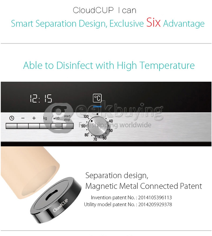 Cloudcup Multifunction Bluetooth 4.0 Smart Cup Bottle Remind Drinking