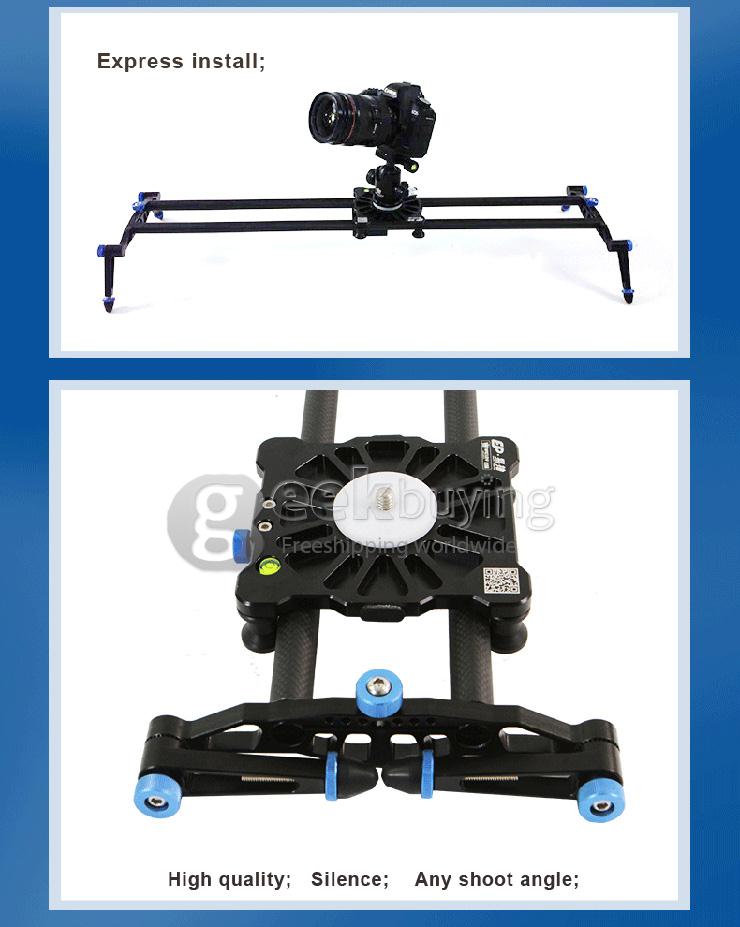 WIELDY Mini Carbon Fiber Rods Light 80cm Linear Camera Slider