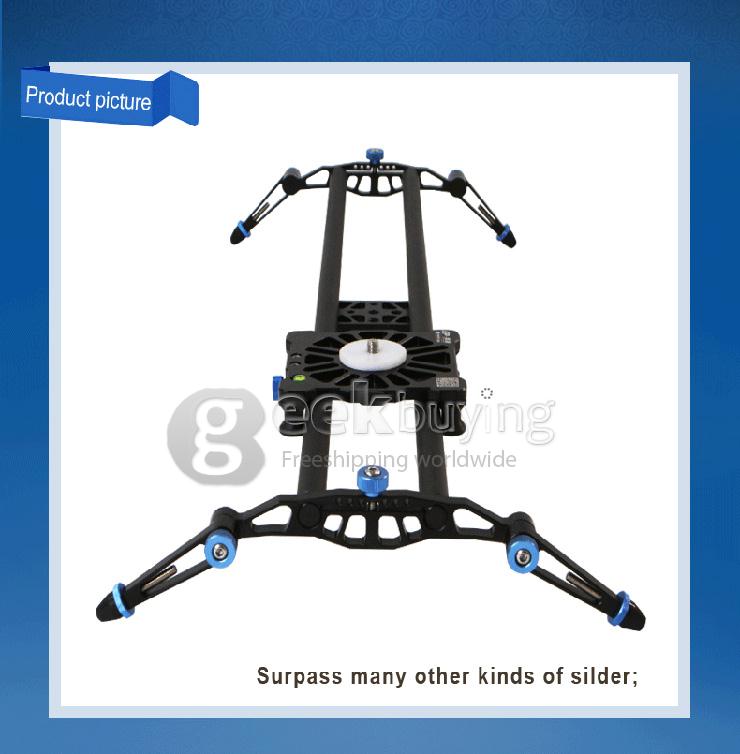 WIELDY Mini Carbon Fiber Rods Light 80cm Linear Camera Slider