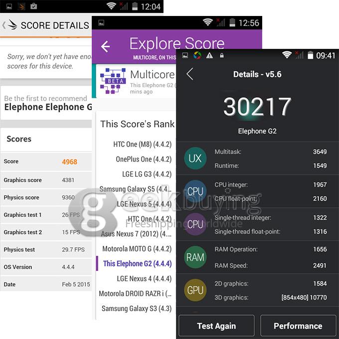 Elephone G2 4.5inch FDD-LTE 4G Android 5.0 Phone MTK6732 1GB 8GB