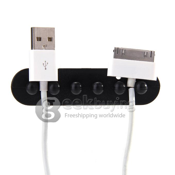 Convenient Wire Cord Cable Tidy Plug Holder Drop Clip Organizer