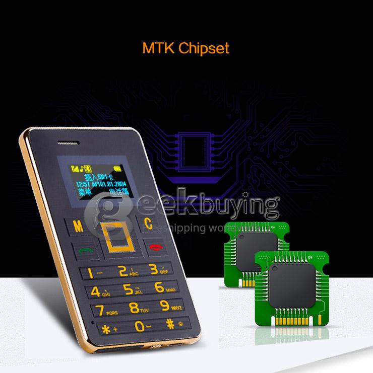 AEKU K5 4GB Memory 1.0 inch MTK Single Core Mini Pocket Card CellPhone