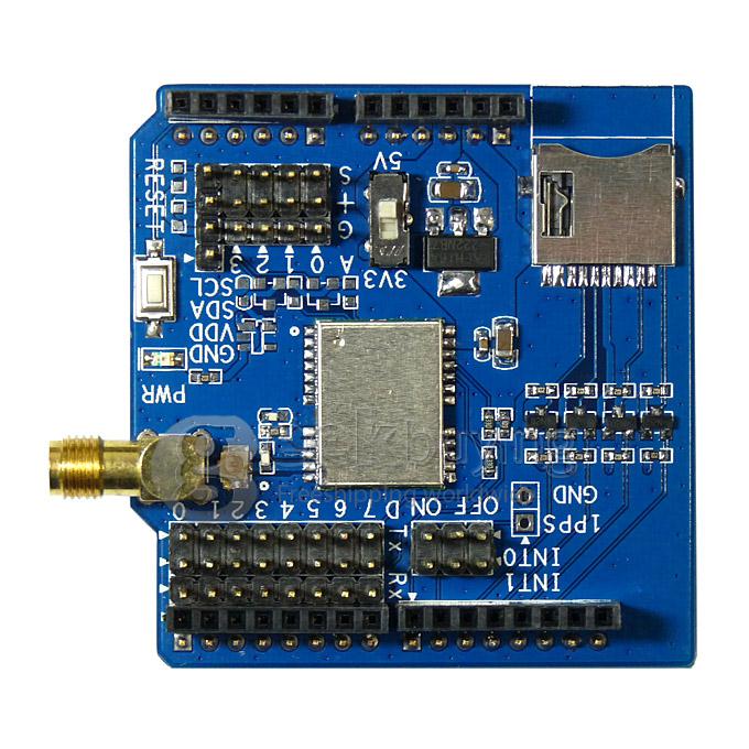 High Receive Sensitivity GPS Shield with Micro SD for Arduino