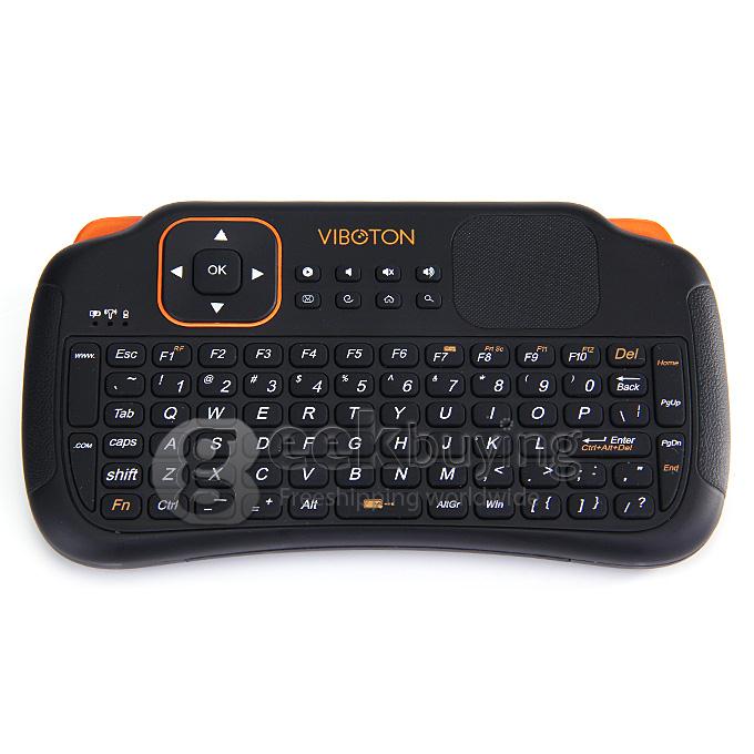Viboton S1 2.4G Mini Wireless Keyboard with Touchpad Air Mouse - Black