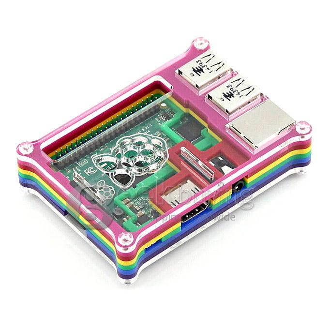 Multi Color Rainbow Case B For Raspberry Pi 2 Model B