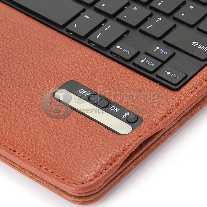 Bluetooth ABS Keyboard Separated Leather Case for iPad 5 iPad Air