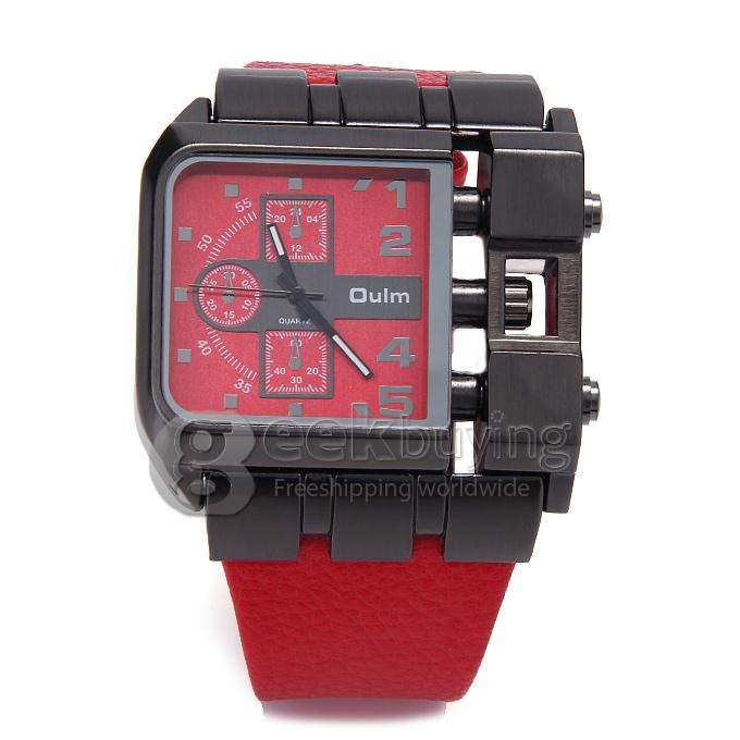Oulm 3364 Fashion Men Military Wristwatch Sports Quartz Watch With ...