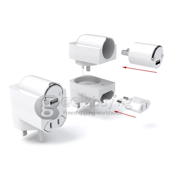 PLUGO Universal Global Travel AC UK/EU/US/AU Plug Power Adapter ...