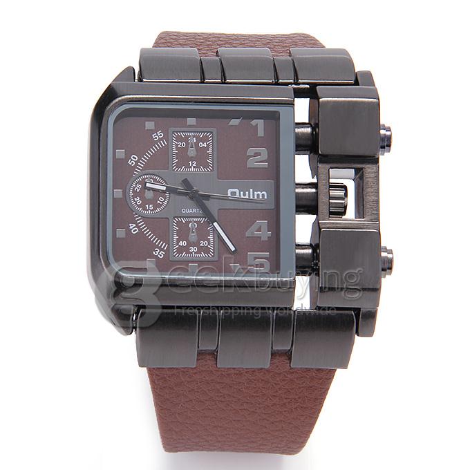 Oulm 3364 Fashion Men Military Wristwatch Sports Quartz Watch With ...