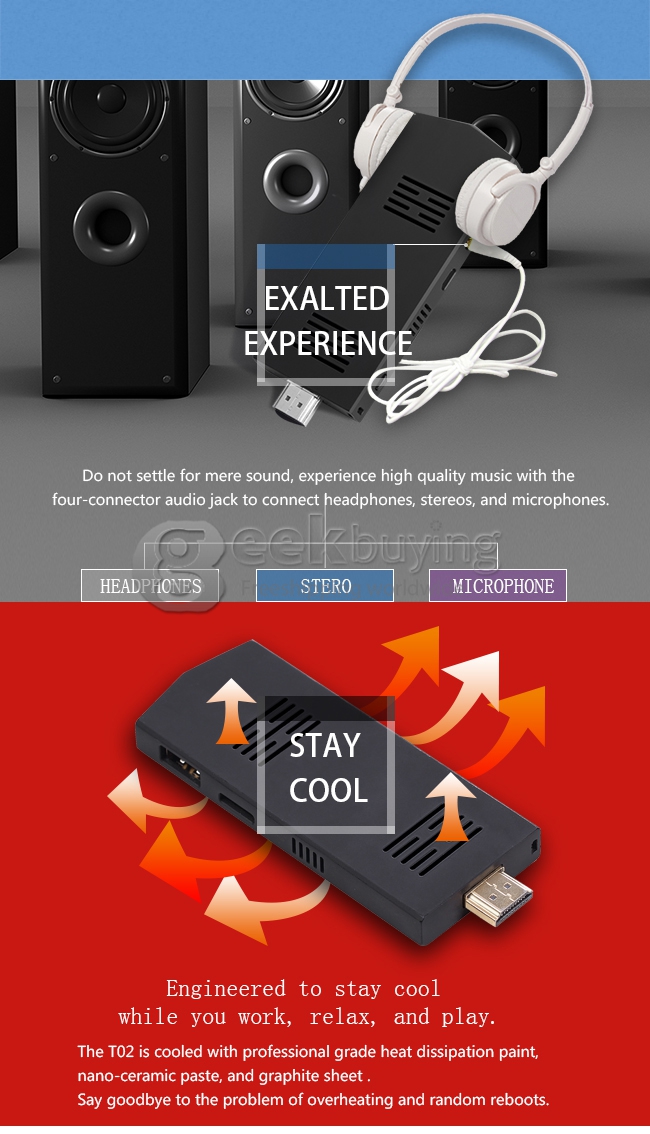 Meegopad T02 Windows 10 Mini PC Compute Stick