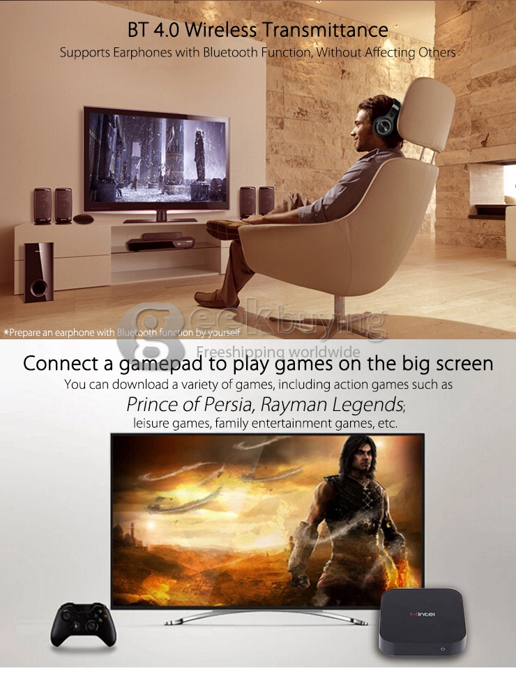 Wintel W8 Dual Boot Intel Mini PC Windows 10 Android 4.4 TV Box