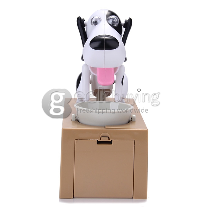 Choken Puppy Hungry Eating Dog Coin Bank Money Saving Box Piggy Bank ...